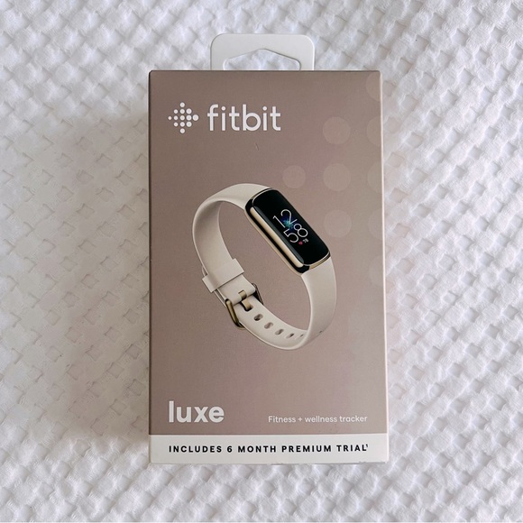 fitbit | Wearables | New Fitbit Luxe Fitness Wellness Tracker Lunar White Band Soft Gold | Poshmark